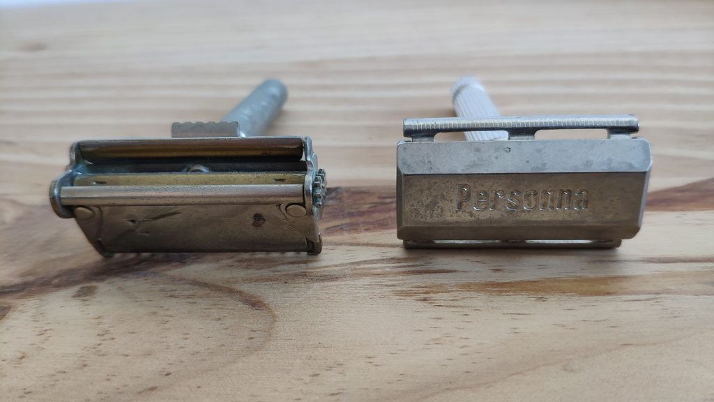 Lot de 4 rasoirs mécaniques vintages - brokepoque- Mechanical shavers